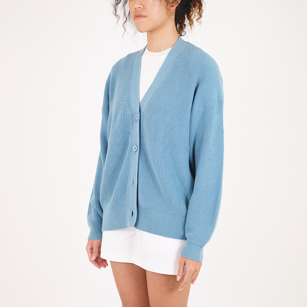 7dayz women knit cardigan - turquoise - sw2308105a